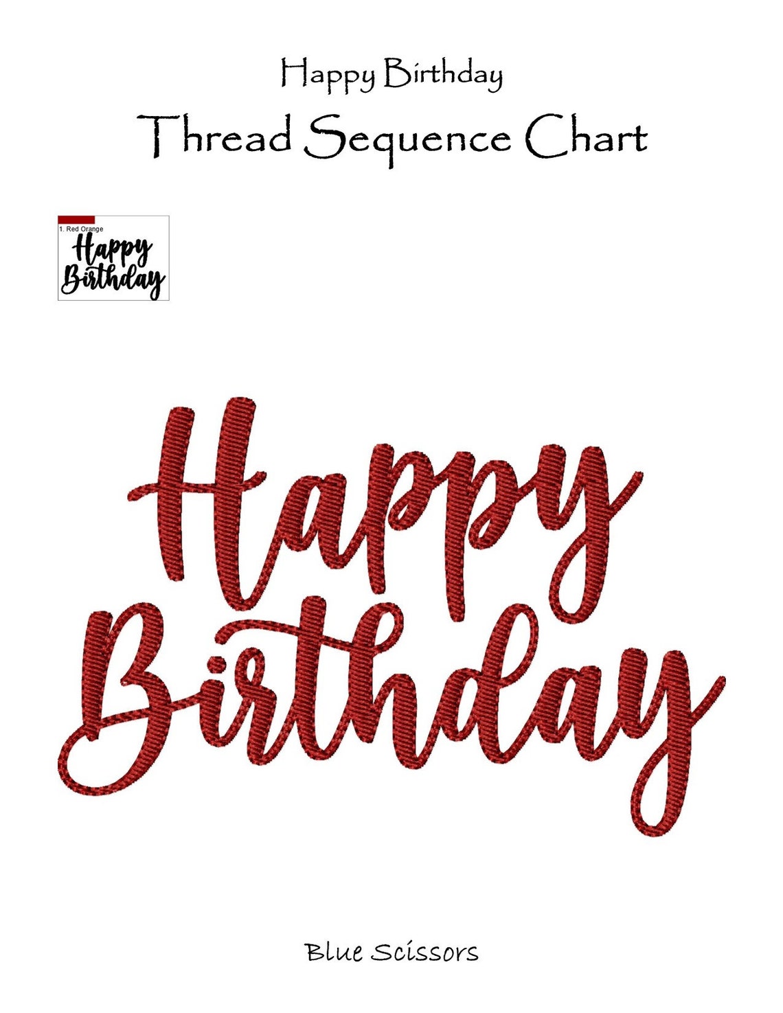 Happy Birthday Embroidery Design, Machine Embroidery Design, Embroidery ...