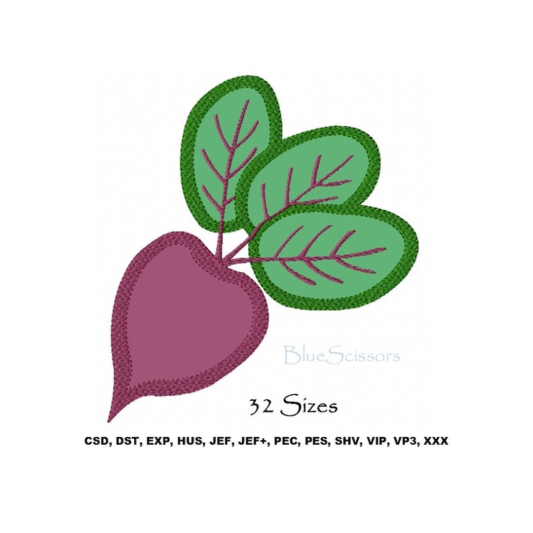 Beet Applique Embroidery Design, Applique Beet Embroidery Design ...