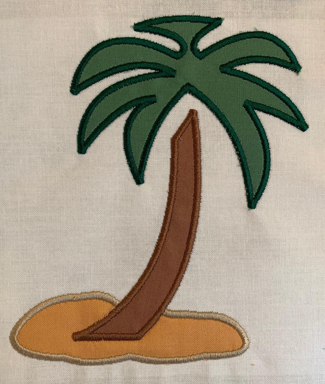 Palm Tree Embroidery Design Palm Tree Applique Embroidery | Etsy