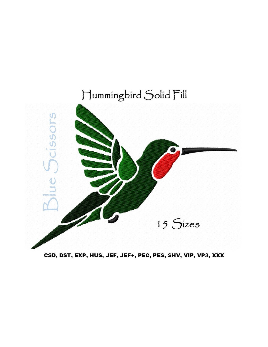 Hummingbird Embroidery Design, Hummingbird Design, Machine Embroidery ...