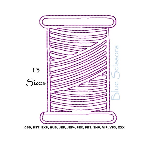 Spool of Thread Embroidery Design Thread Embroidery Design - Etsy