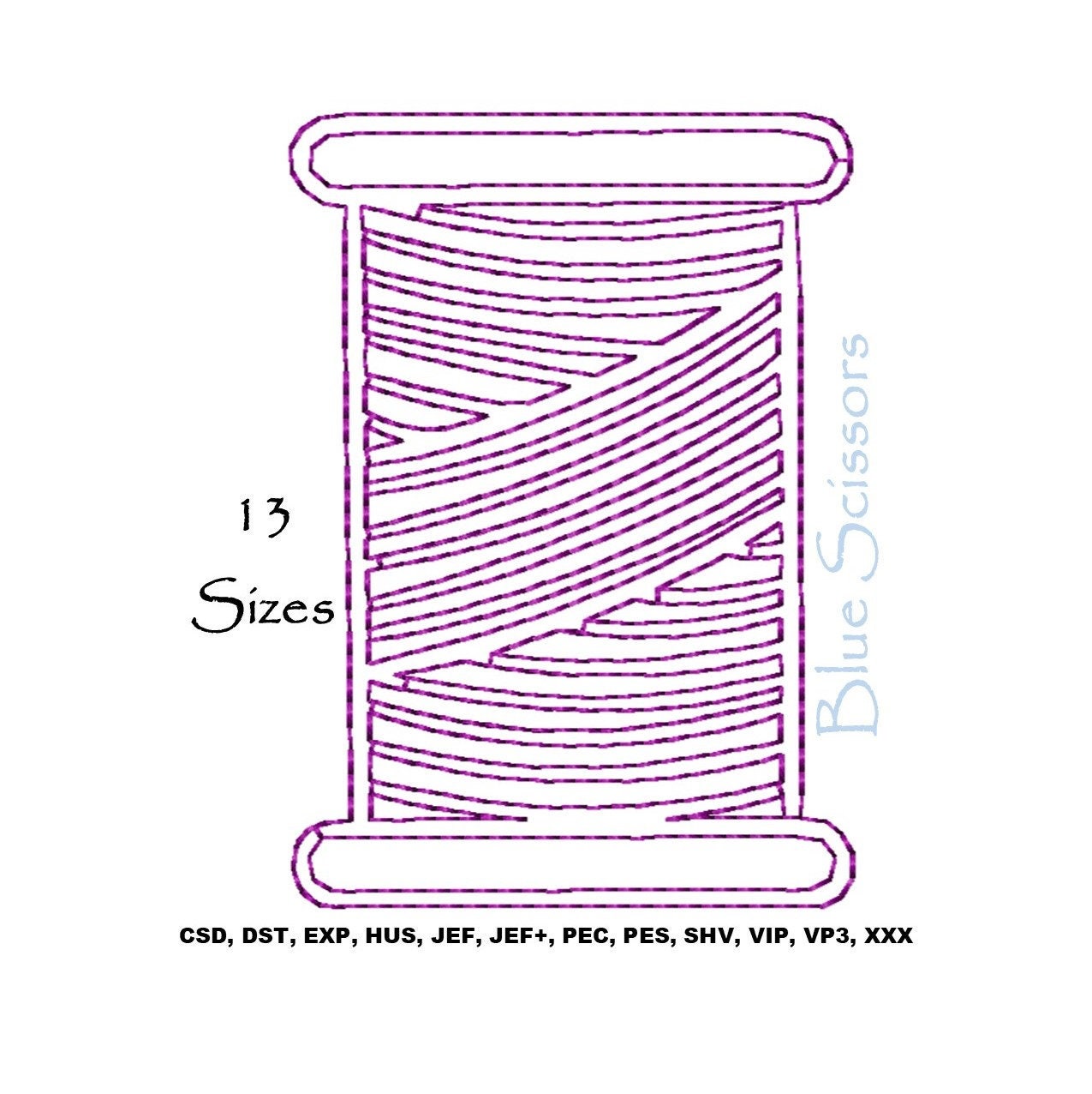 Spool of Thread Embroidery Design Thread Embroidery Design - Etsy