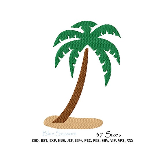 Palm Tree Embroidery Design Tree Embroidery Design Palm Tree - Etsy