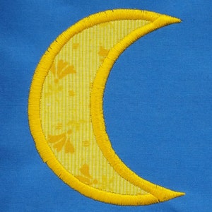 Moon Applique Embroidery Design, Applique Moon Embroidery Design ...