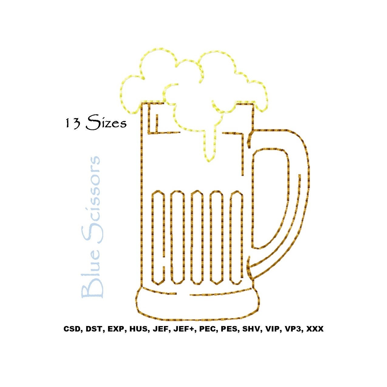 Beer Embroidery Design Set Beer Embroidery Design Machine | Etsy