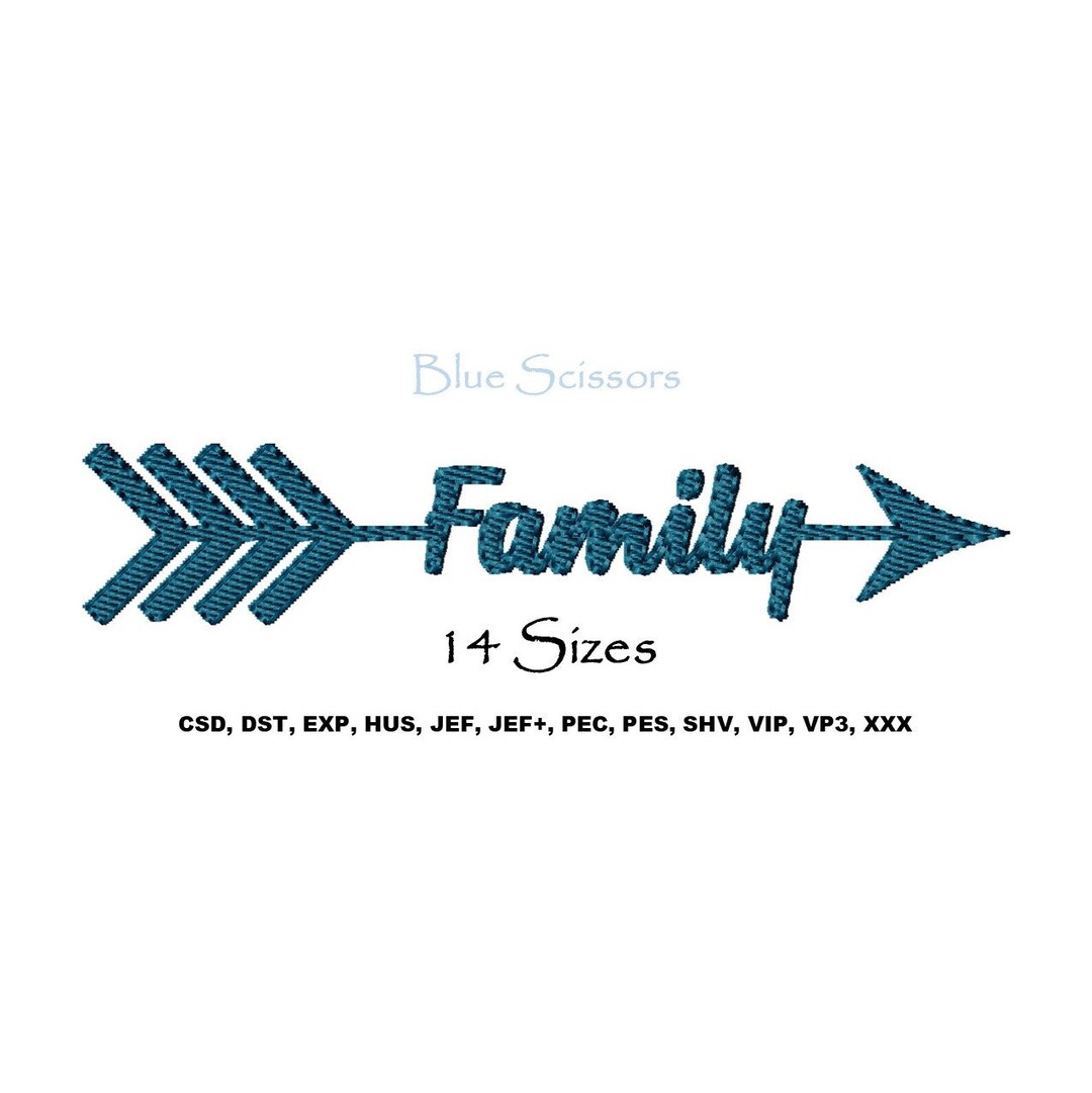 Family Arrow Embroidery Design Family Arrow Design Family - Etsy