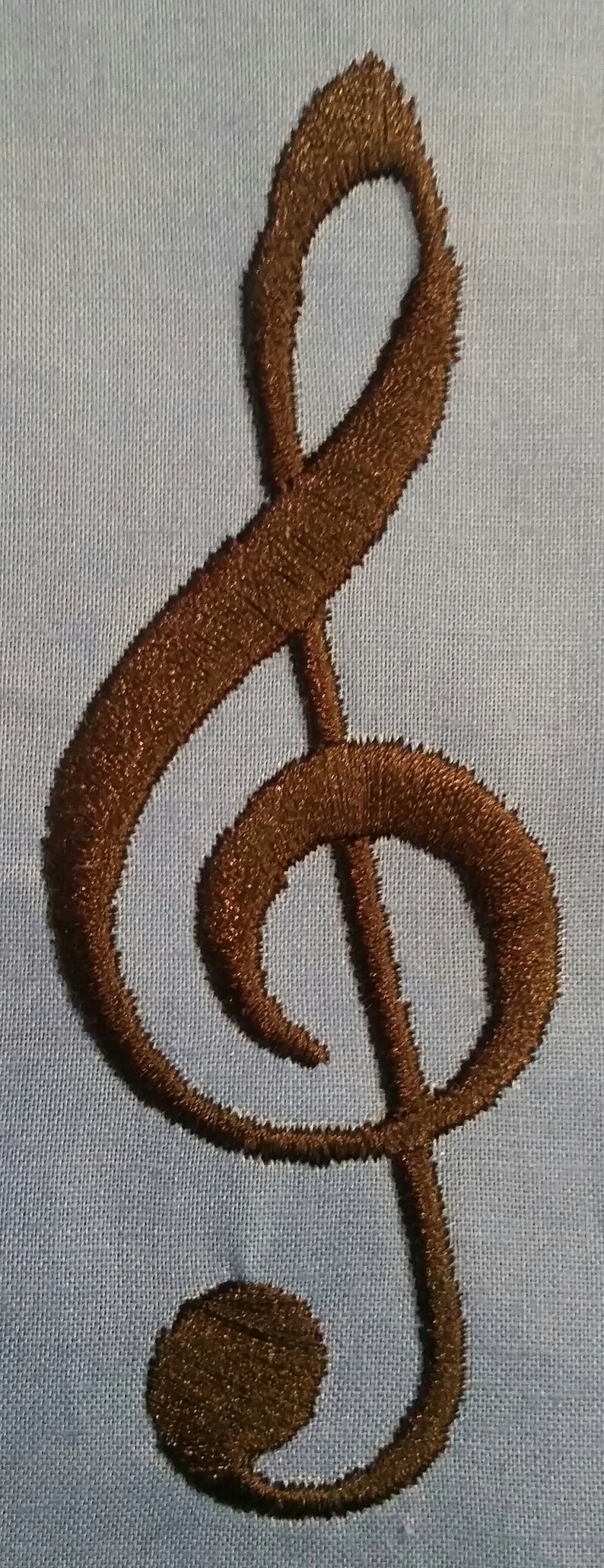 Treble Clef Embroidery Design Music Embroidery Design - Etsy