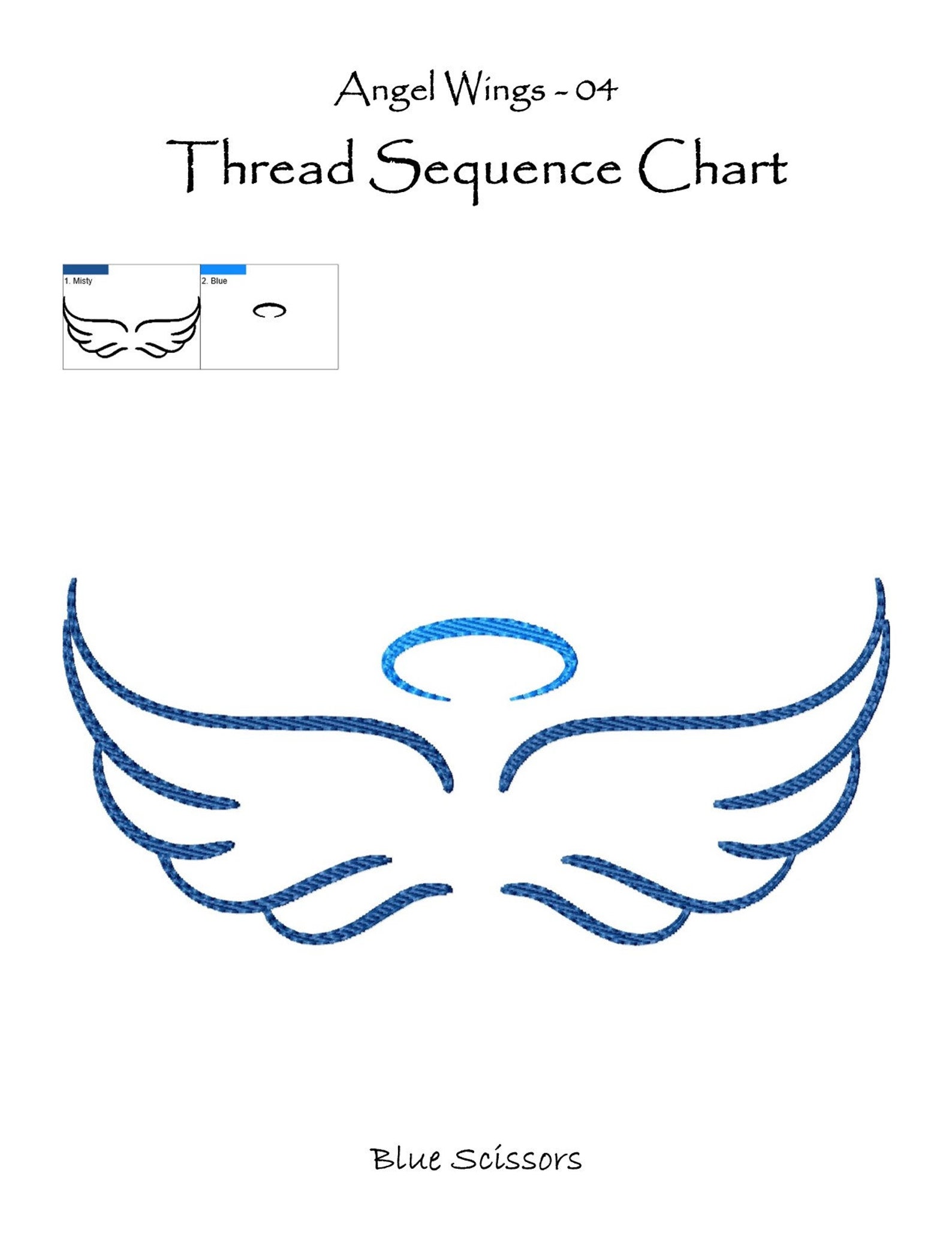 Angel Wings With Halo Embroidery Design (machine File) - Etsy