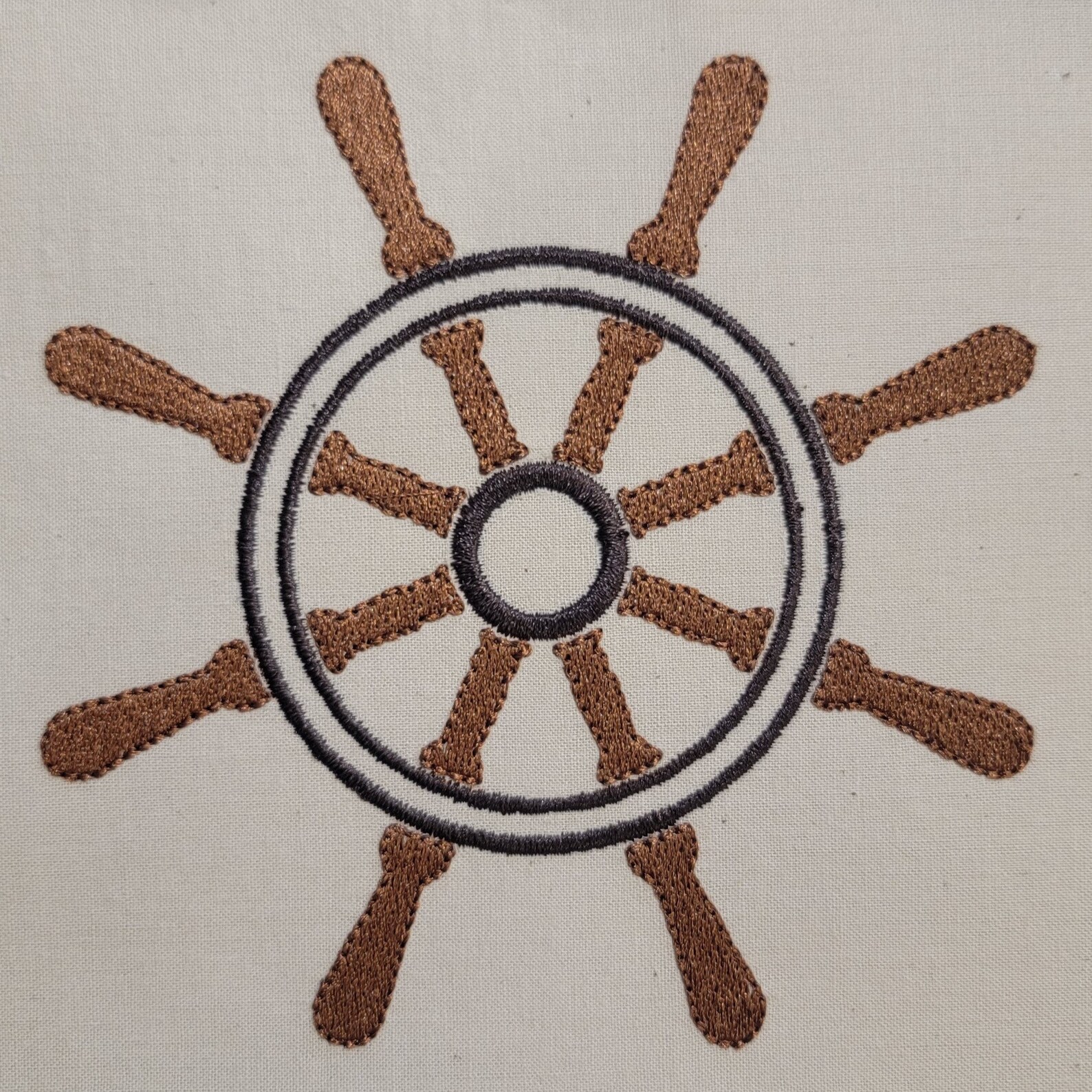 Nautical Wheel Embroidery Design Helms Wheel Embroidery - Etsy