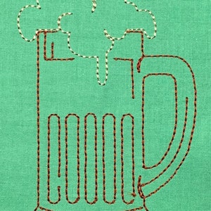 Beer Mug Embroidery Design, Beer Embroidery Design, Machine Embroidery ...
