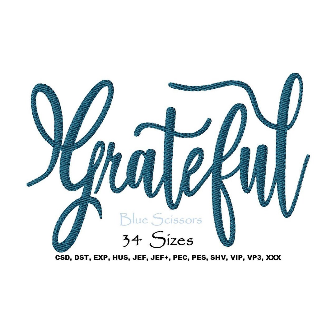 Grateful Embroidery Design Grateful Embroidery Machine - Etsy