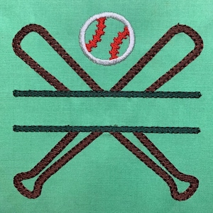 Baseball Embroidery Design, Baseball and Bats Embroidery Design ...