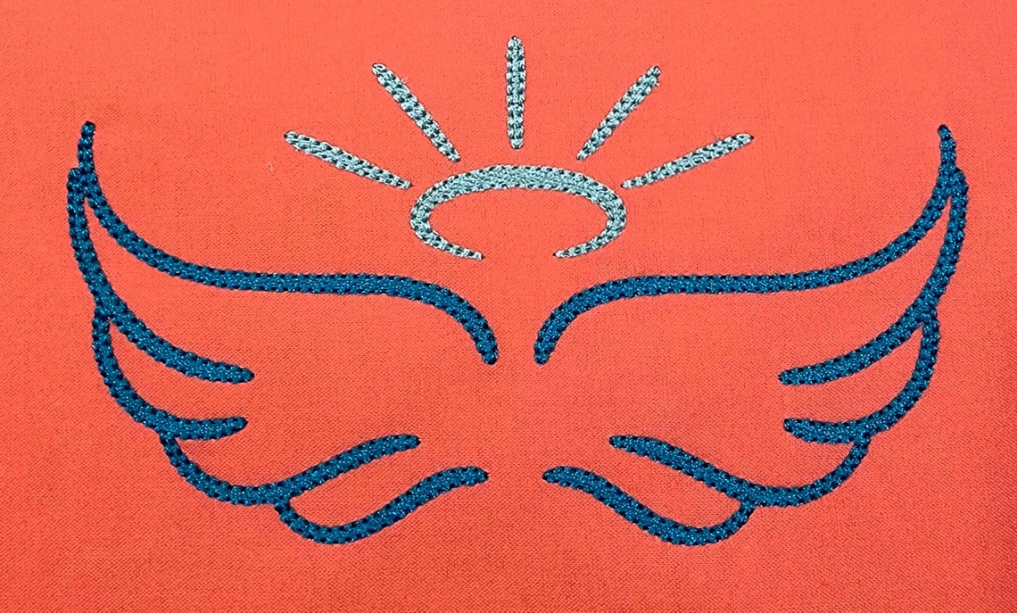 Angel Wings With Halo Embroidery Design (machine File) - Etsy