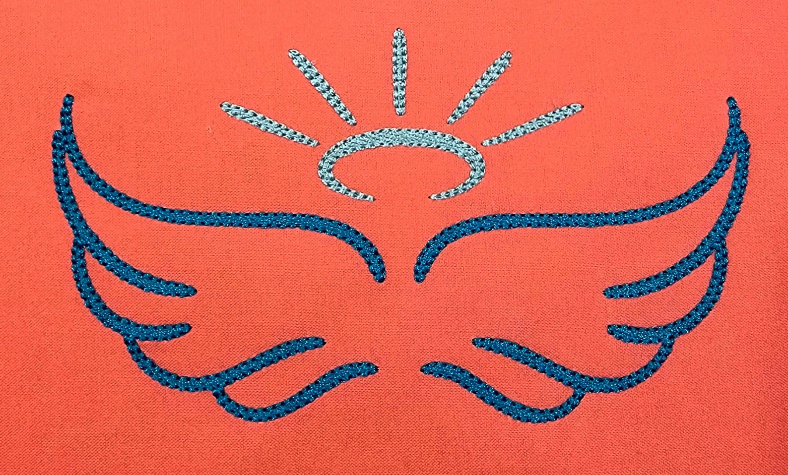 Angel Wings With Halo Embroidery Design (machine File) - Etsy