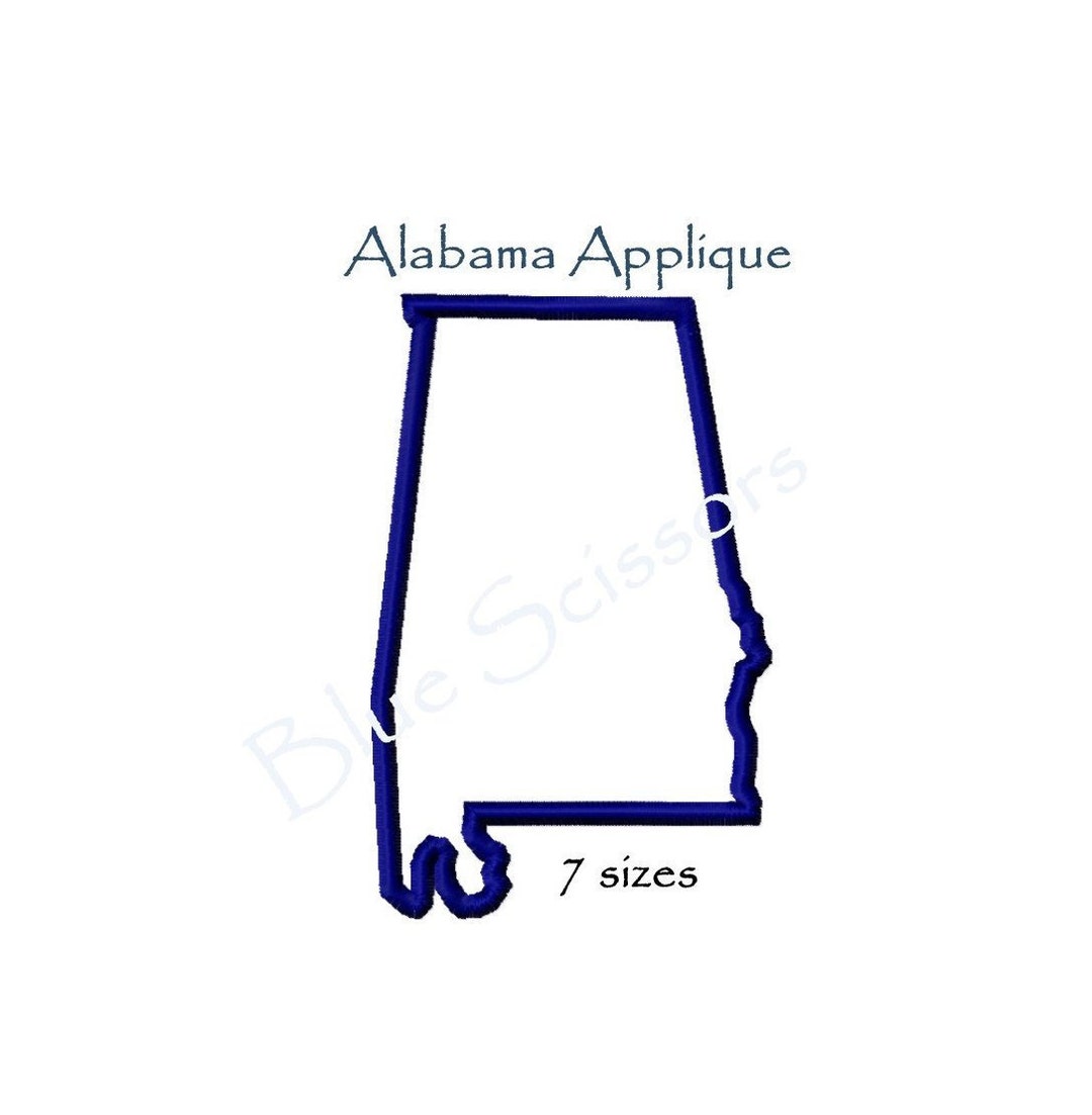Alabama Applique Embroidery Design Applique Alabama - Etsy