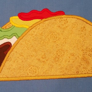 Taco Applique Embroidery Design, Applique Taco Embroidery Design ...