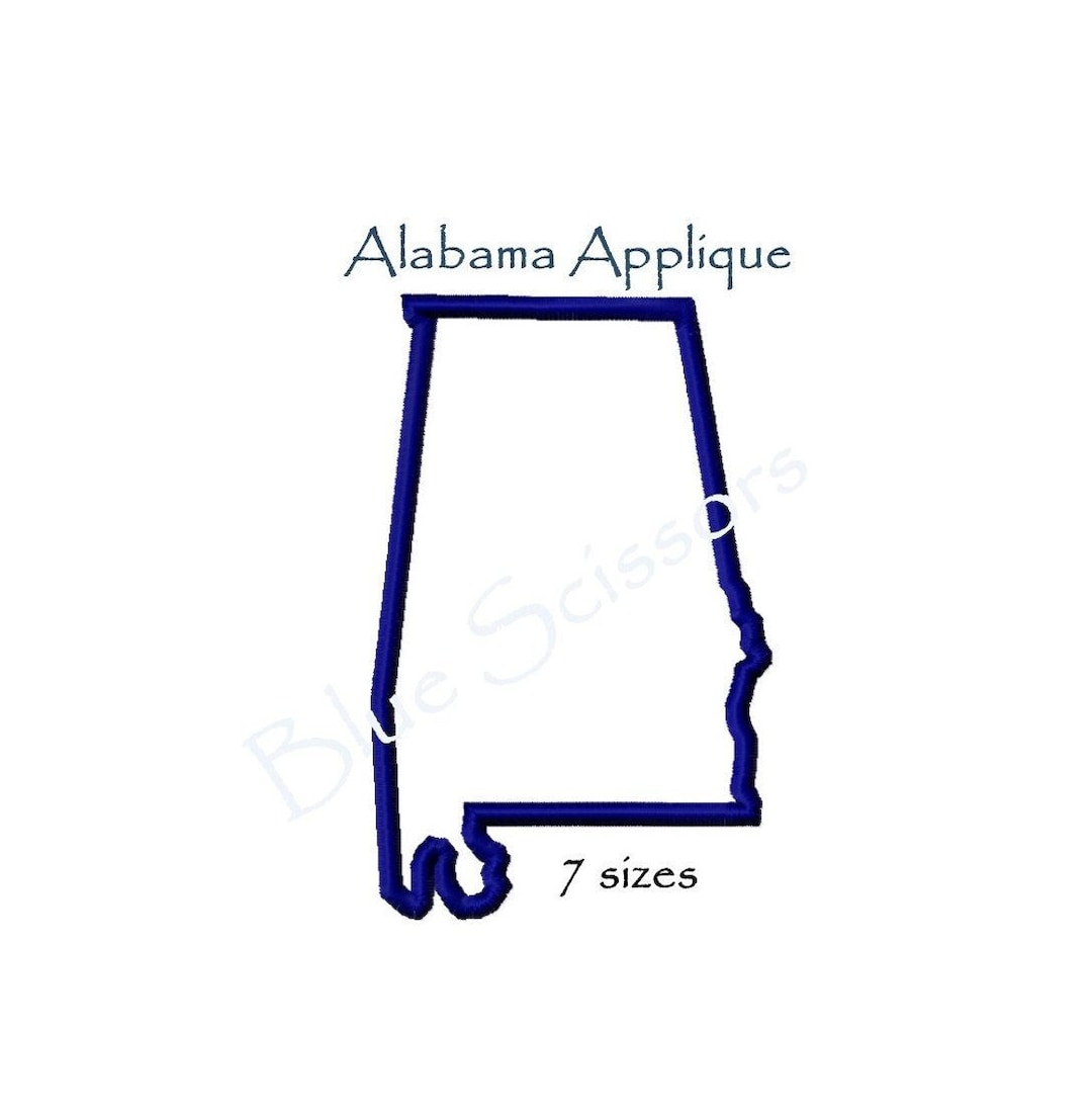 Alabama Applique Embroidery Design, Applique Alabama Embroidery Design ...