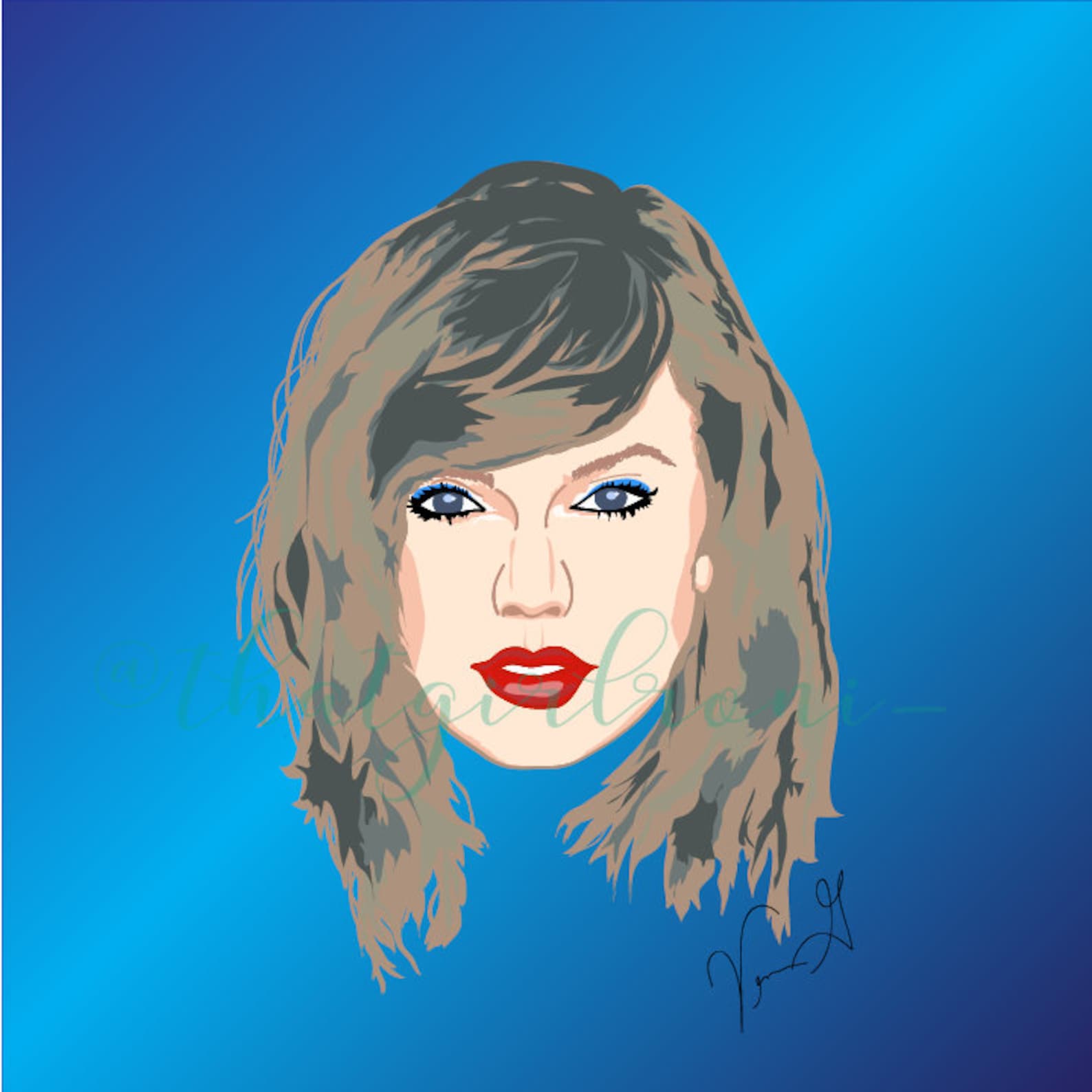 Taylor Swift, Digital Art Print, Taylor Swift Poster, T-swift Poster ...