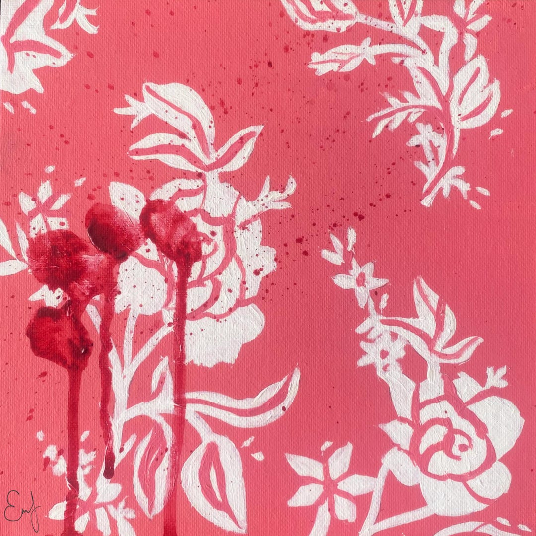 Bleeding Pink Wallpaper Digital Print - Etsy