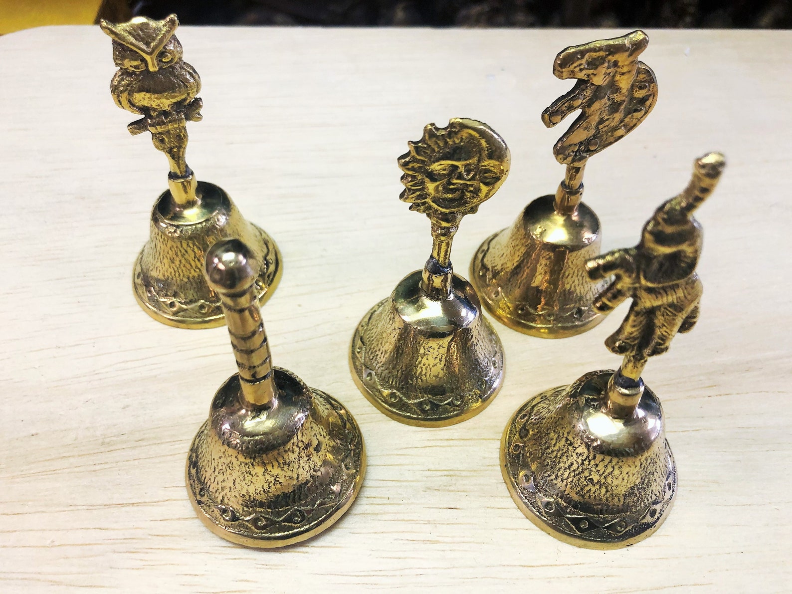 Symbolic ELEPHANT Brass Bell Small Elephant Bell Bell Gift | Etsy