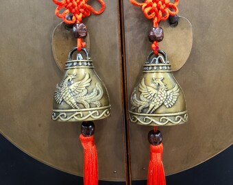 Set of Chinese Dragon Feng Shui Bells Abundance Prosperity Power Bells ...