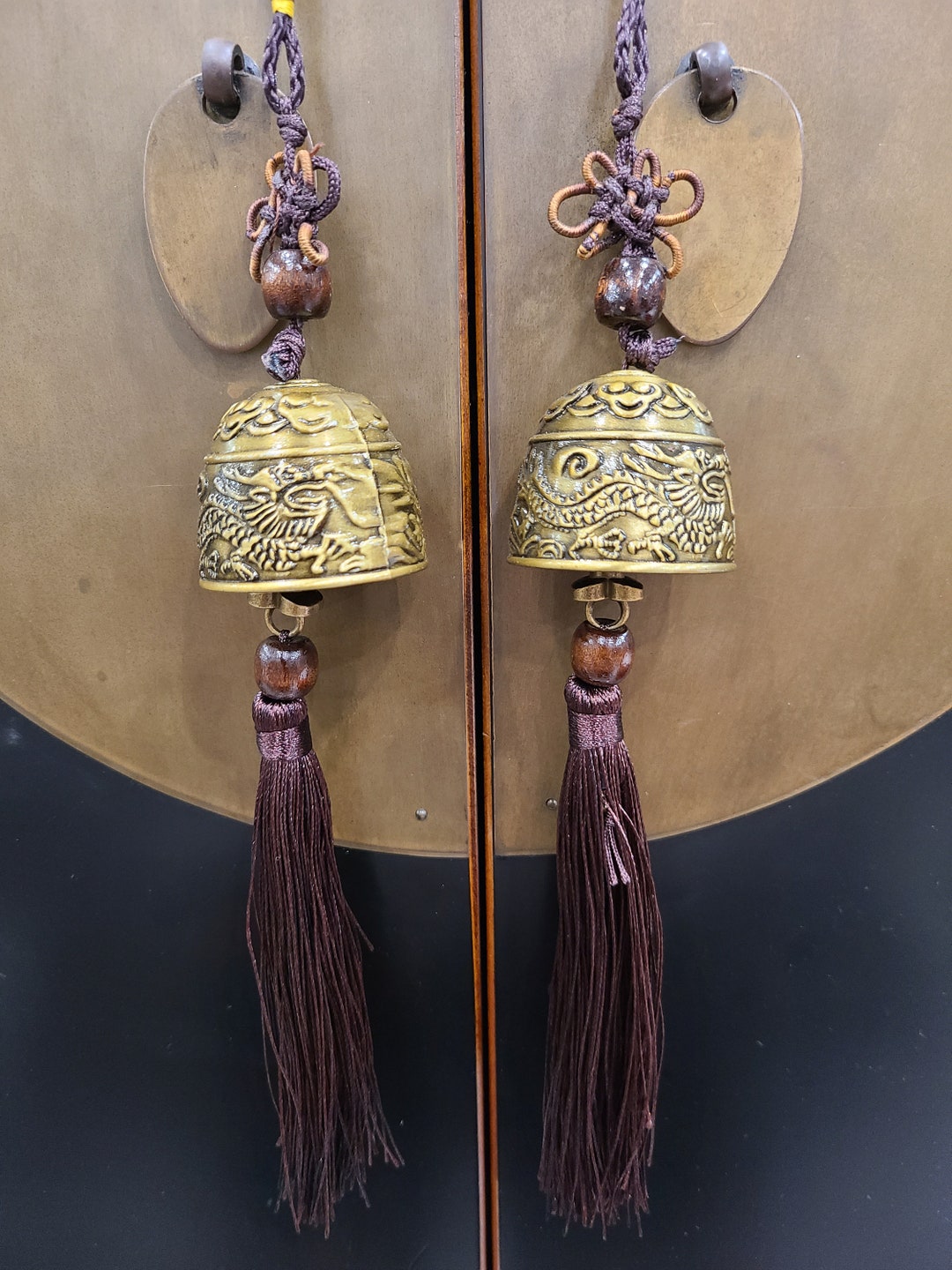 Set of Chinese Dragon Feng Shui Bells Abundance Prosperity Power Bells ...