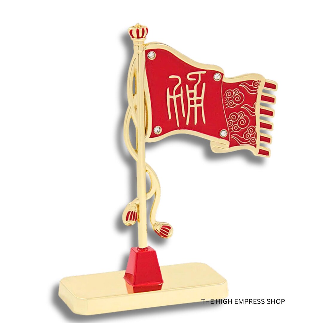 2026 Feng Shui Victory Flag Figure Statue for Career Success & Courage ...
