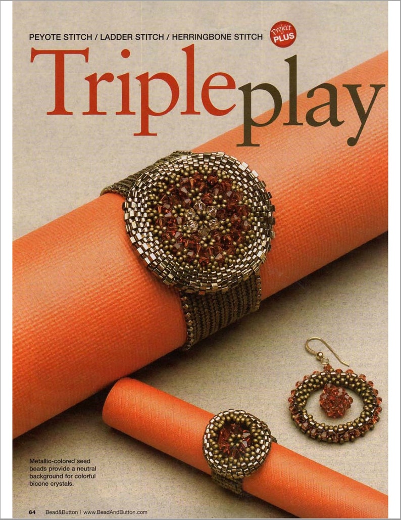 Bead&button Patterns // 4 Exclusive Peyote Stitch Projects // Ebook ...