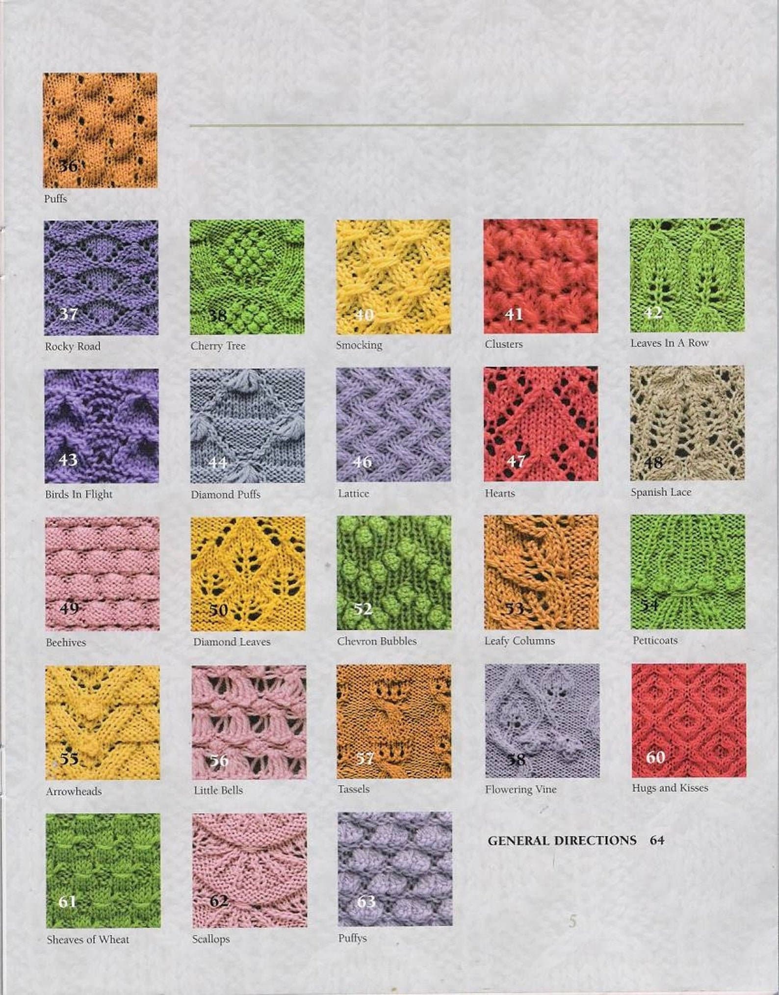 50 Knit Stitches// Knit Pattern Book // Knit Stitches Pattern// E-book ...