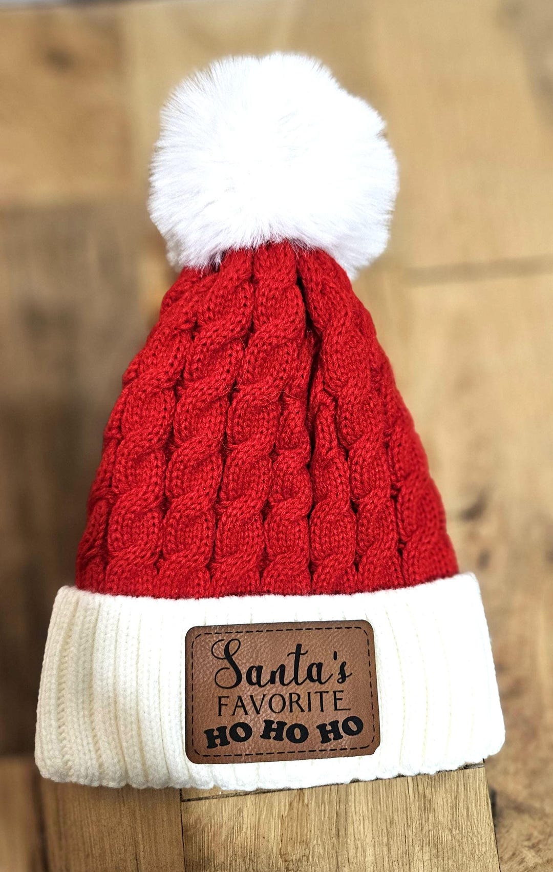 Santa's Favorite Ho Ho Ho Pom Pom Beanie - Etsy