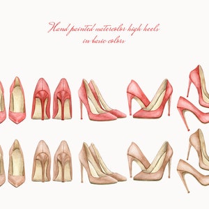 Watercolor Womens Shoes Clipart. High Heels Clipart. Fashion Boutique ...