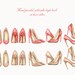 Watercolor Womens Shoes Clipart. High Heels Clipart. Fashion - Etsy