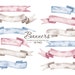 Watercolor Ribbon Banners Clipart. Birthday Party Banners. Tags. - Etsy