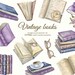 Watercolor Vintage Books Clipart. Reading Clipart. Stack of Books ...