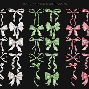 Watercolor Ribbon Bows Clipart. Bows Collection. Multicolor Bows. - Etsy