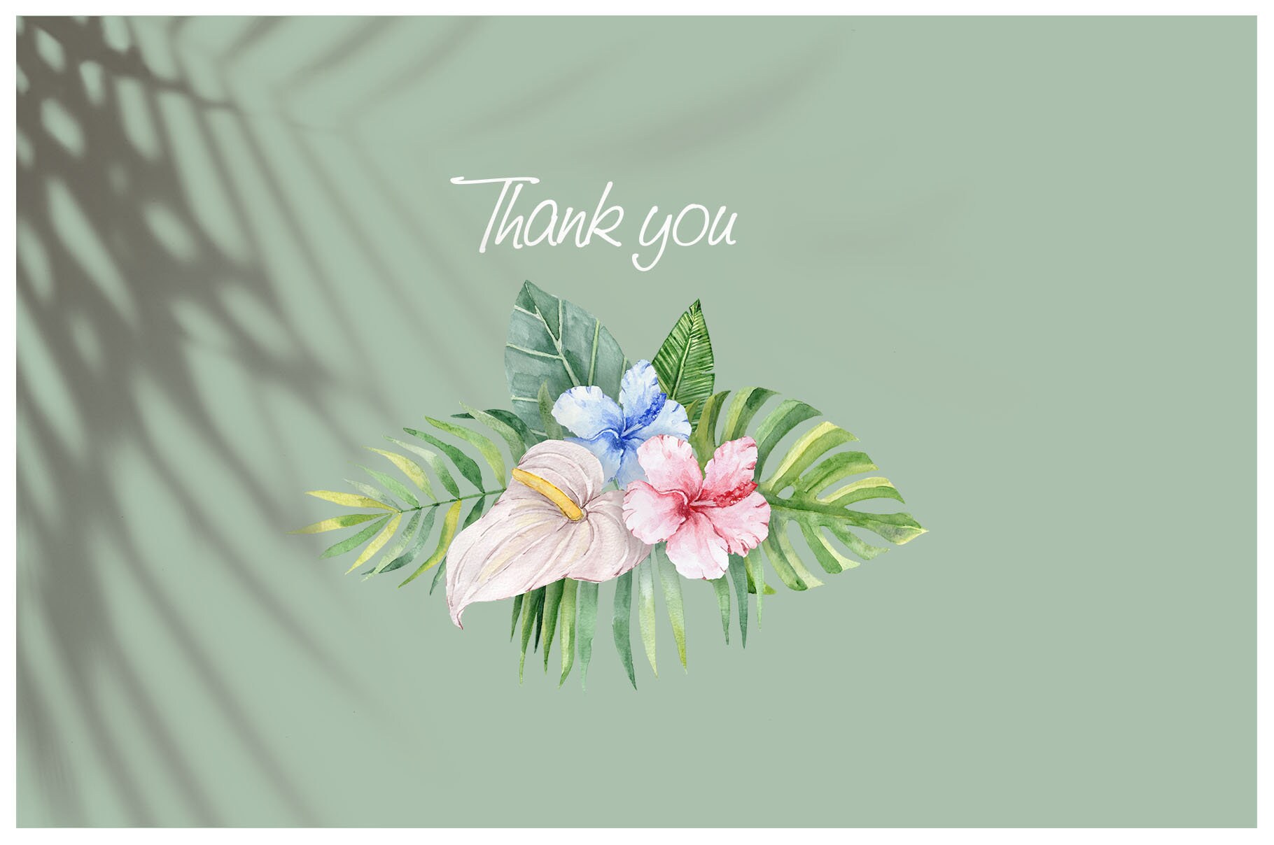 Watercolor Tropical Clip Art Tropical Floral Frame Clipart. | Etsy