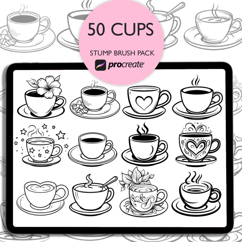 Coffee Cup Stamp - Etsy
