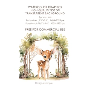 Watercolor Cute Woodland Animals Clipart. Forest Animals PNG. Woodland ...