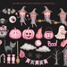 Pink Halloween Clipart. Cute Halloween. Cute Witch Clipart. Ghost ...