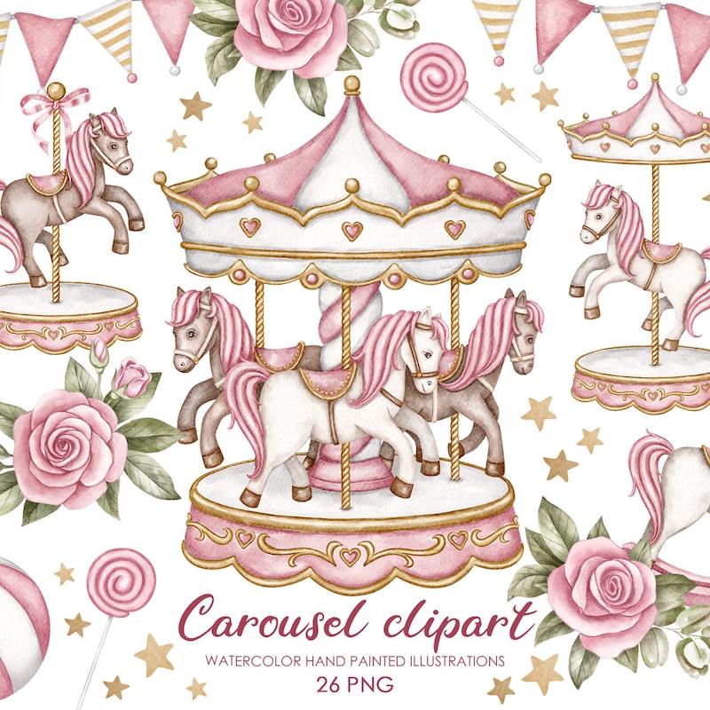 Pink Carousel - Etsy