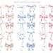 Watercolor Ribbon Bows Clipart. Bows Collection. Multicolor Bows. - Etsy