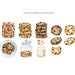 Watercolor Cookies Clipart. Sweets and Dessert Clipart. Chocolate Chip ...