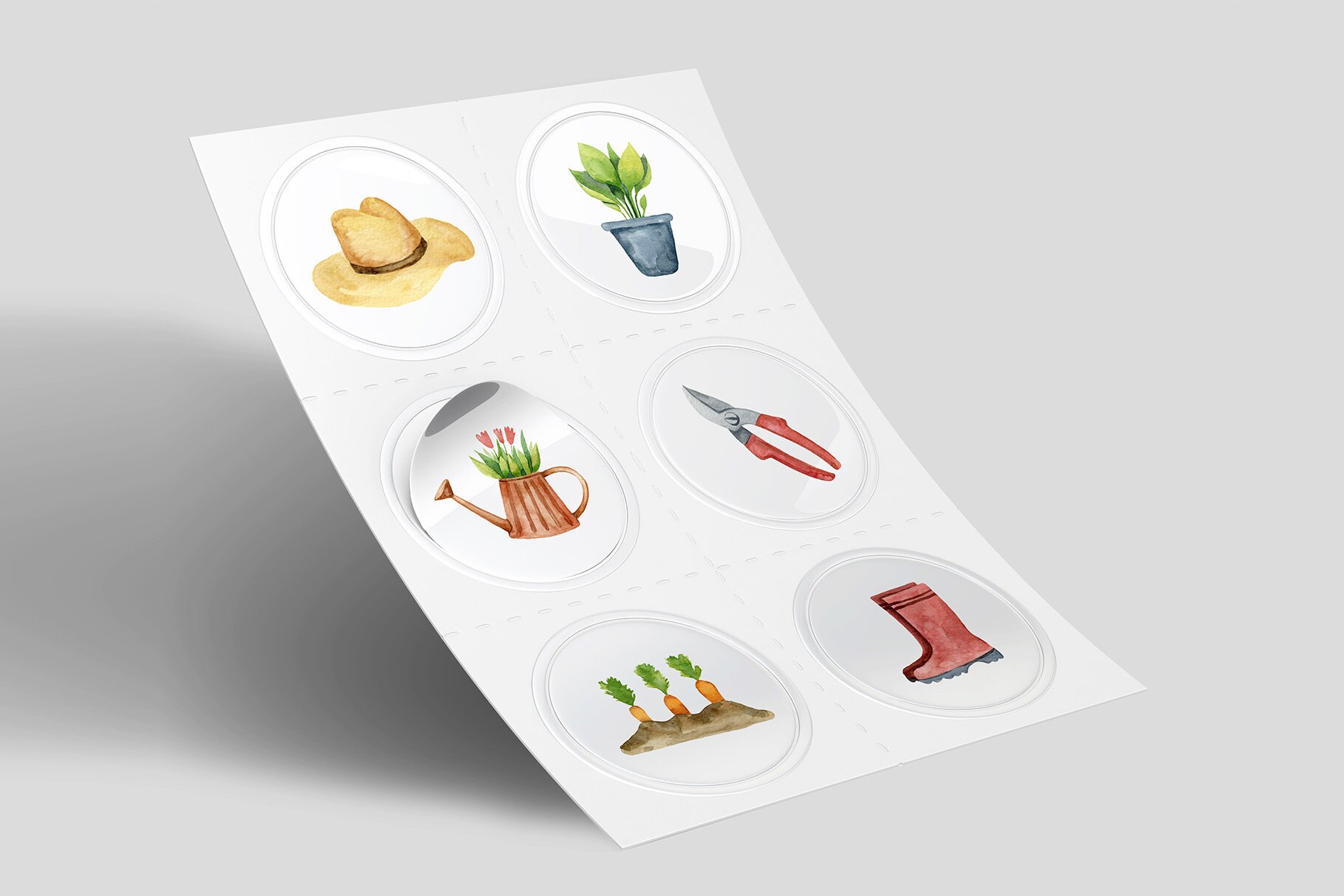 Watercolor Garden Clipart PNG. Watercolor Gardening Download - Etsy