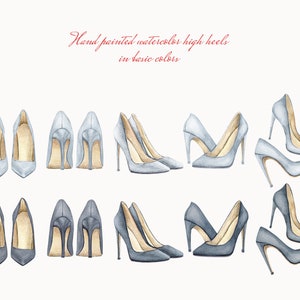Watercolor Womens Shoes Clipart. High Heels Clipart. Fashion Boutique ...