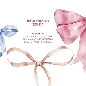 Watercolor Ribbon Bows Clipart. Bows Collection. Multicolor Bows. - Etsy