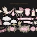 Watercolor Boho Nursery Clipart. Girl Baby Shower Clipart. Stork ...
