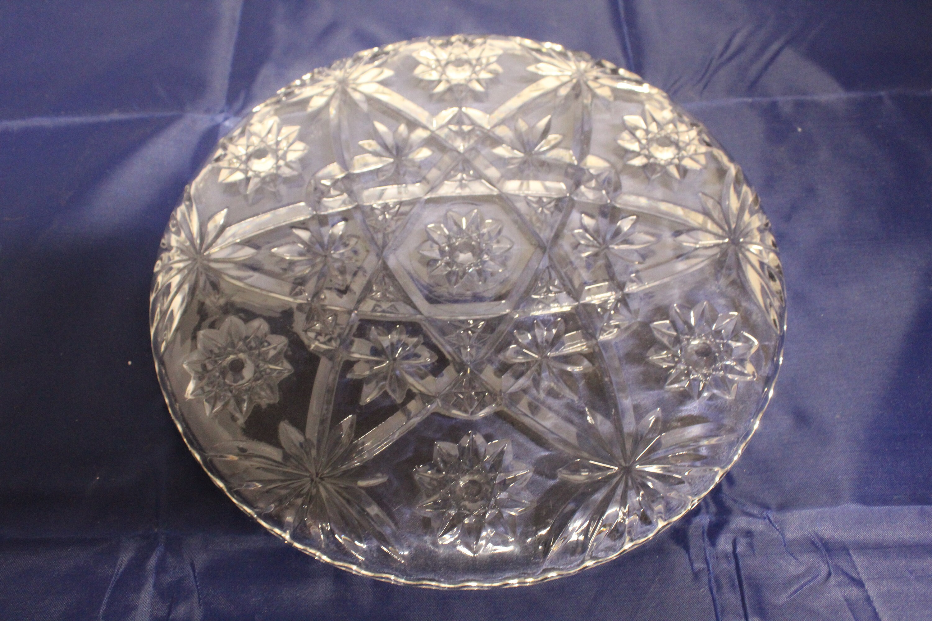 Round Clear Glass Plate Pressed Glass - Etsy