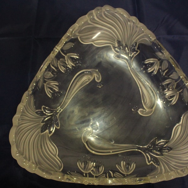 Frosted Glass Bowl Etsy
