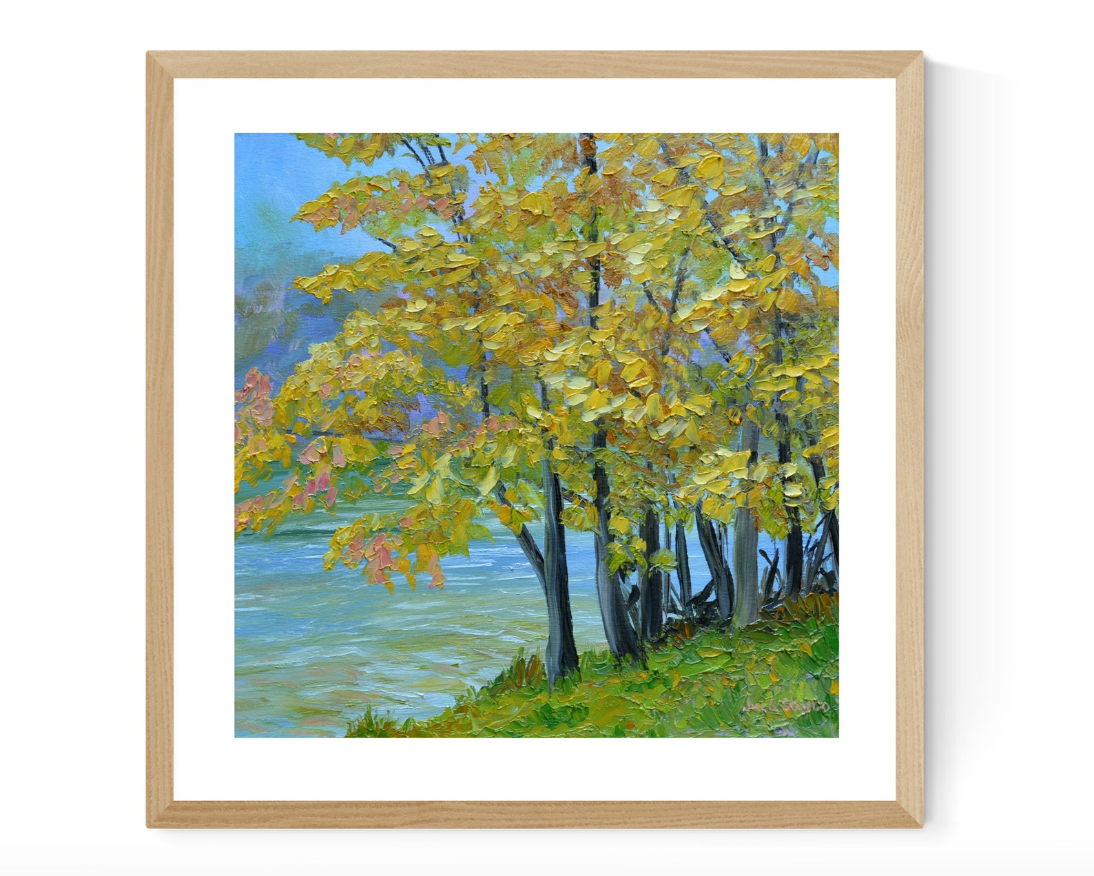 Fall Landscape Print, Original Tree Painting, Fall Decor, Oil Painting ...