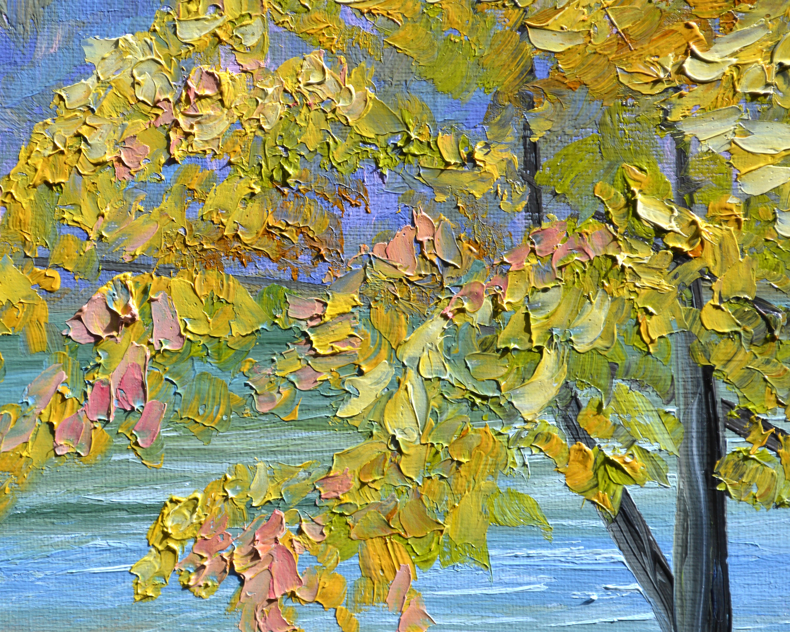 Fall Landscape Print, Original Tree Painting, Fall Decor, Oil Painting ...